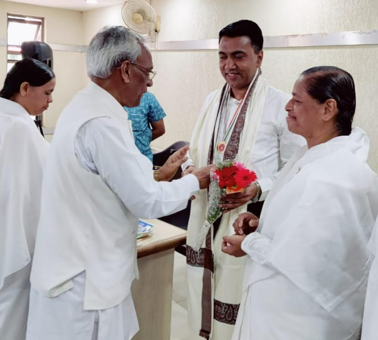 Brahma Kumaris greet Chief Minister of Goa – Brahma Kumaris News